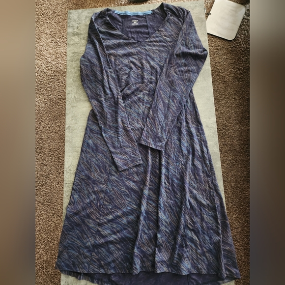 Horny Toad | Dresses | Horny Toadco Long Sleeve Midi Dress Greenblue Sz ...